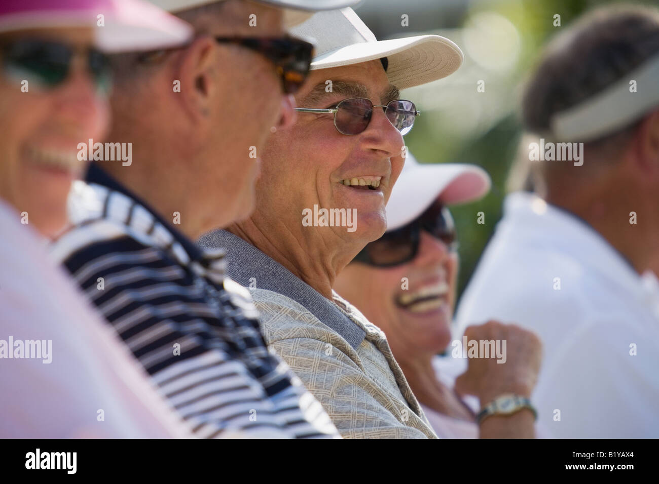 Group of people smiling together Stock Photo - Alamy