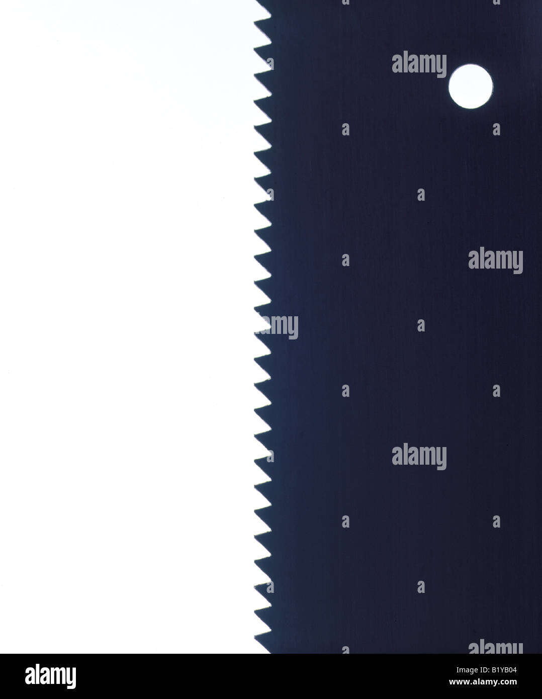 A section of a metal saw teeth and blade Stock Photo - Alamy