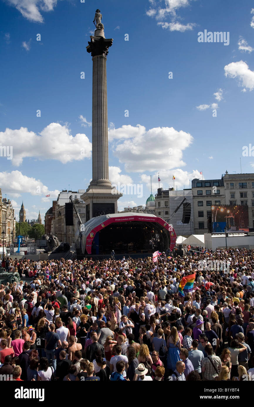 London Gay Pride Trafalgar square London England Britain UK Stock Photo ...