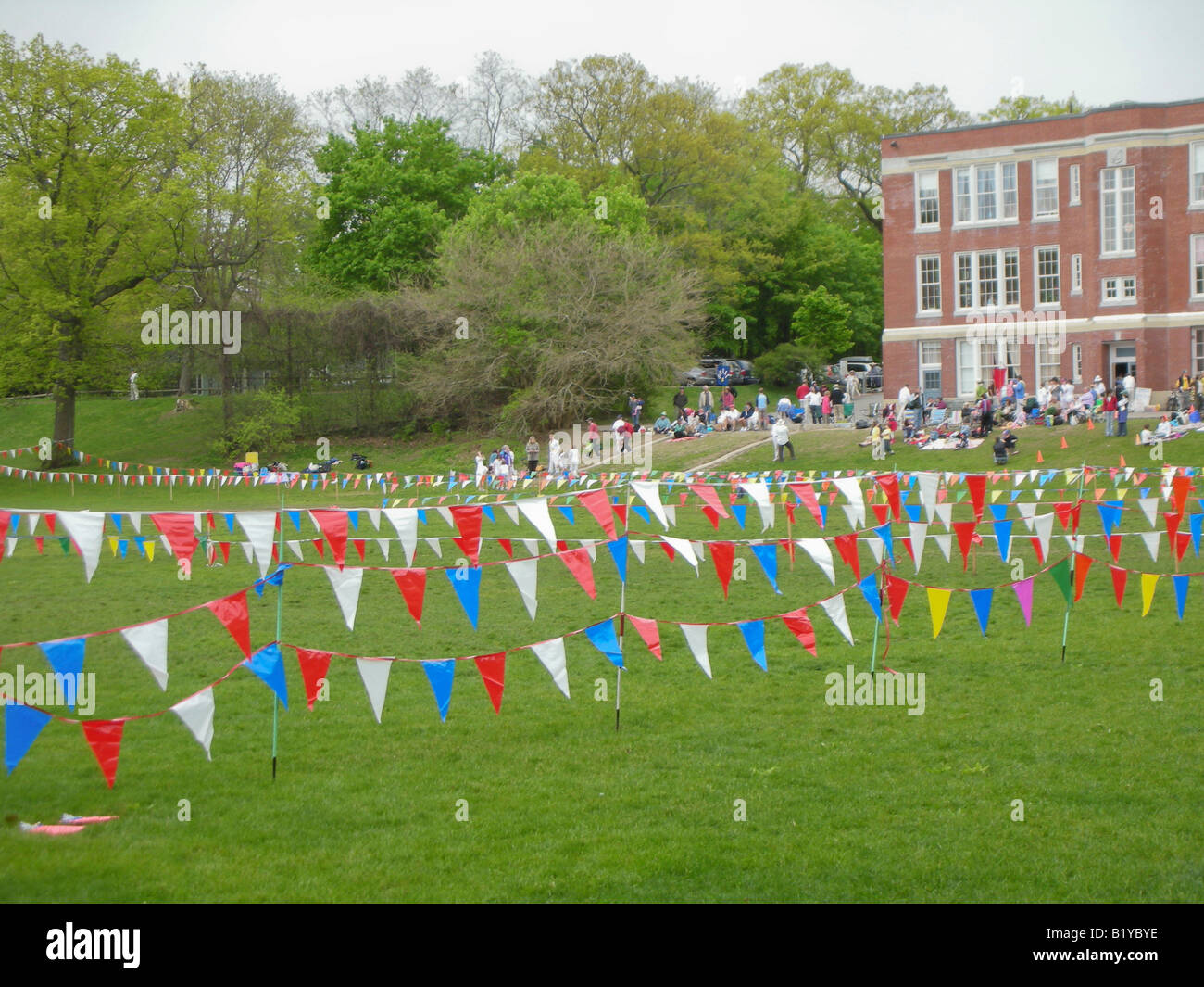 School Contest Flags Stock Photo - Alamy