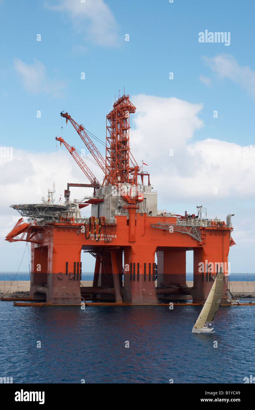 West Phoenix oil rig in Las Palmas on Gran Canaria in June 2008 Stock ...