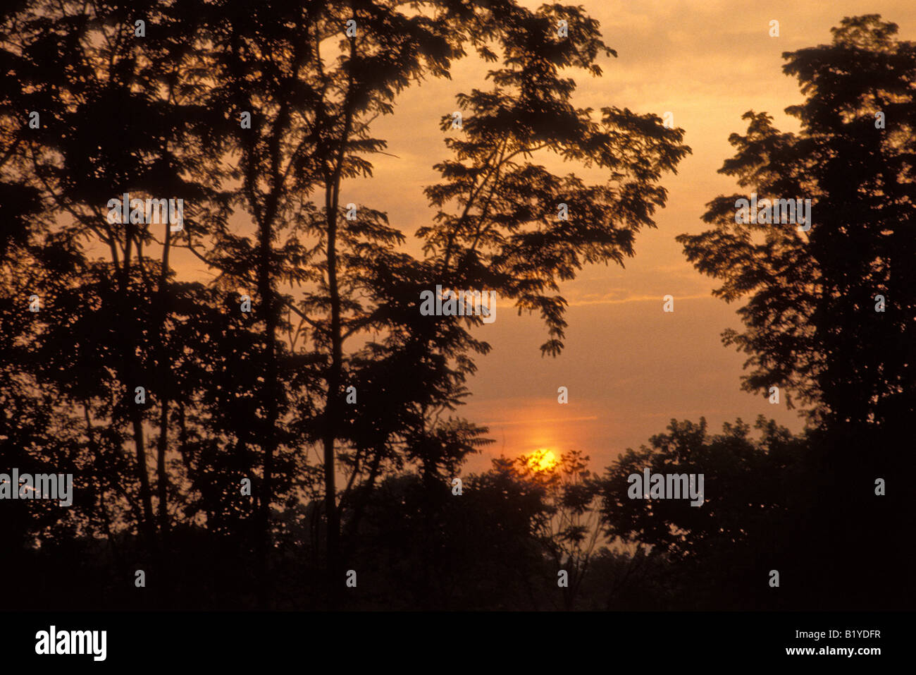 Warm sunset New England, New Hampshire Stock Photo - Alamy