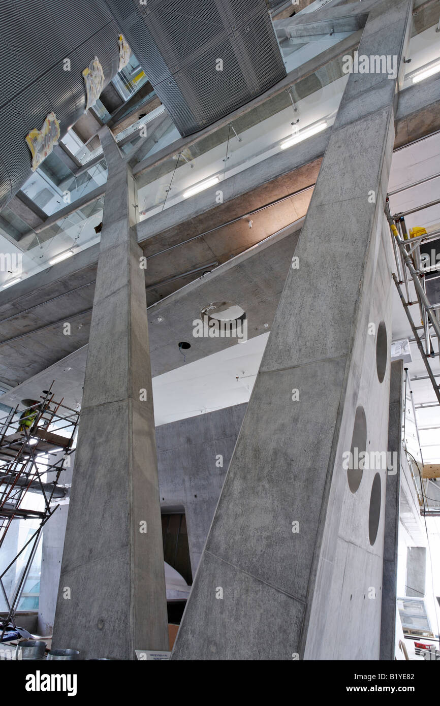Concrete atrium interior Stock Photo - Alamy