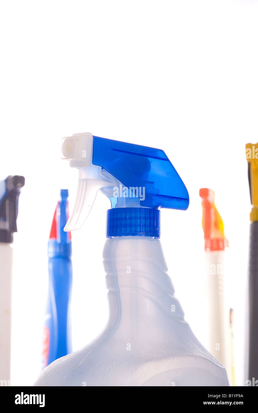 An array of too many cleaning products Stock Photo - Alamy