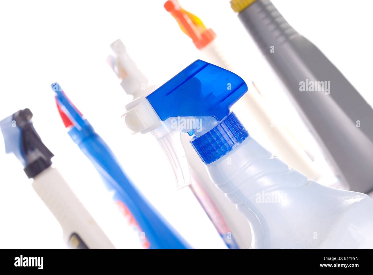 An array of too many cleaning products Stock Photo - Alamy