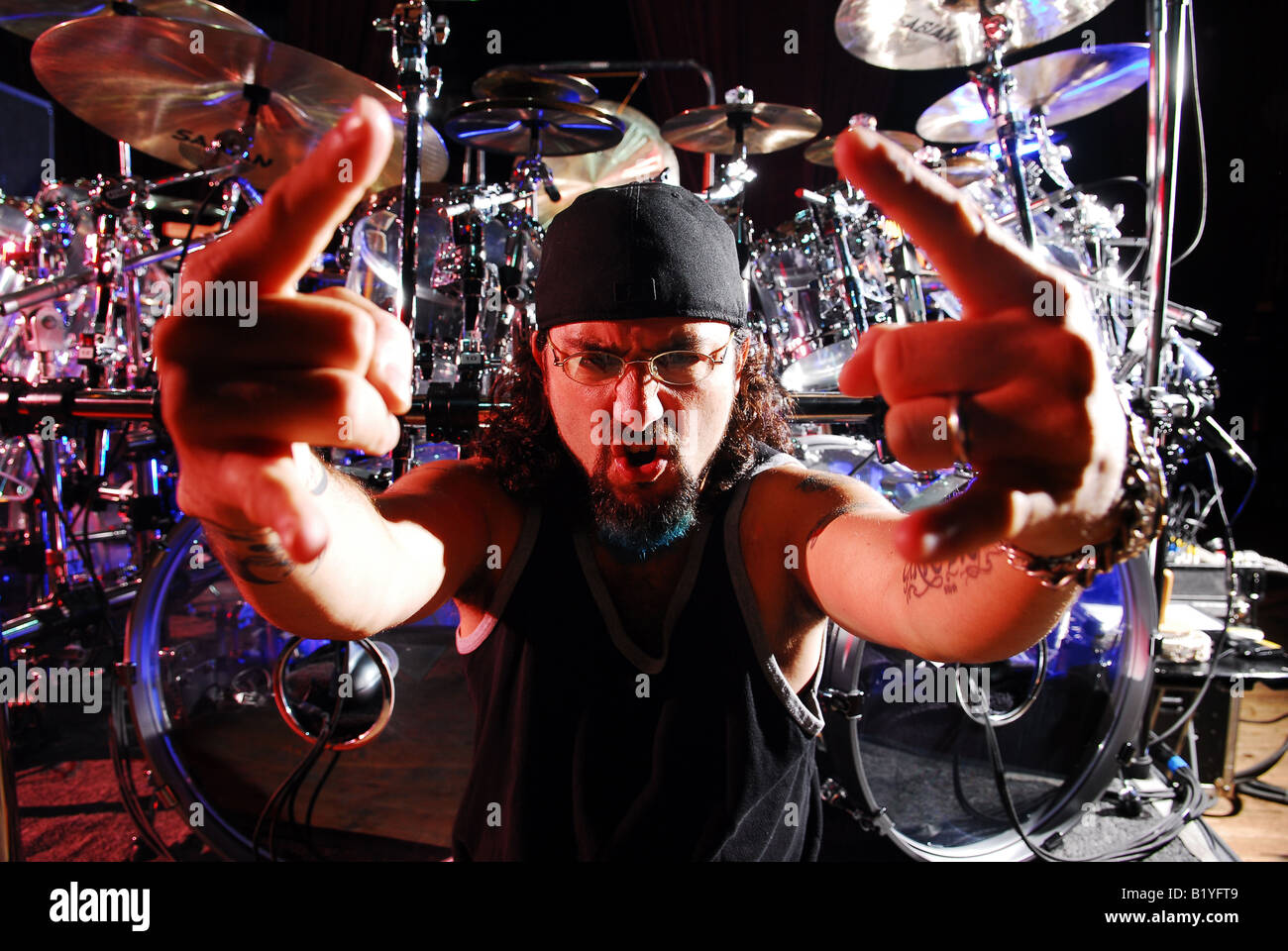 Mike Portnoy, drummer portrait,Dream Theater, photo Kazimierz Jurewicz ...