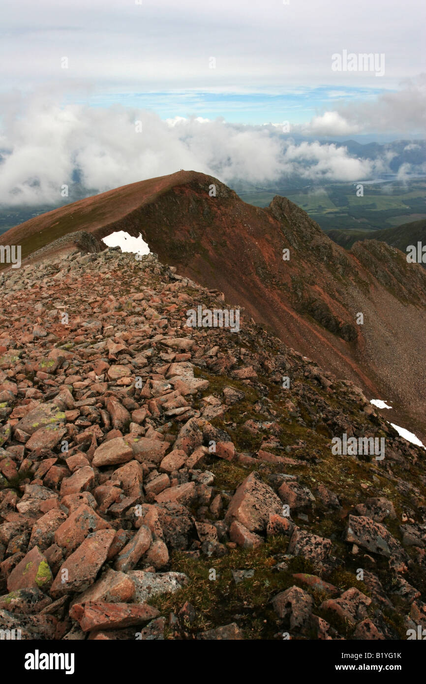 Carn Dearg Meadhonach from Carn Mor Dearg Stock Photo - Alamy
