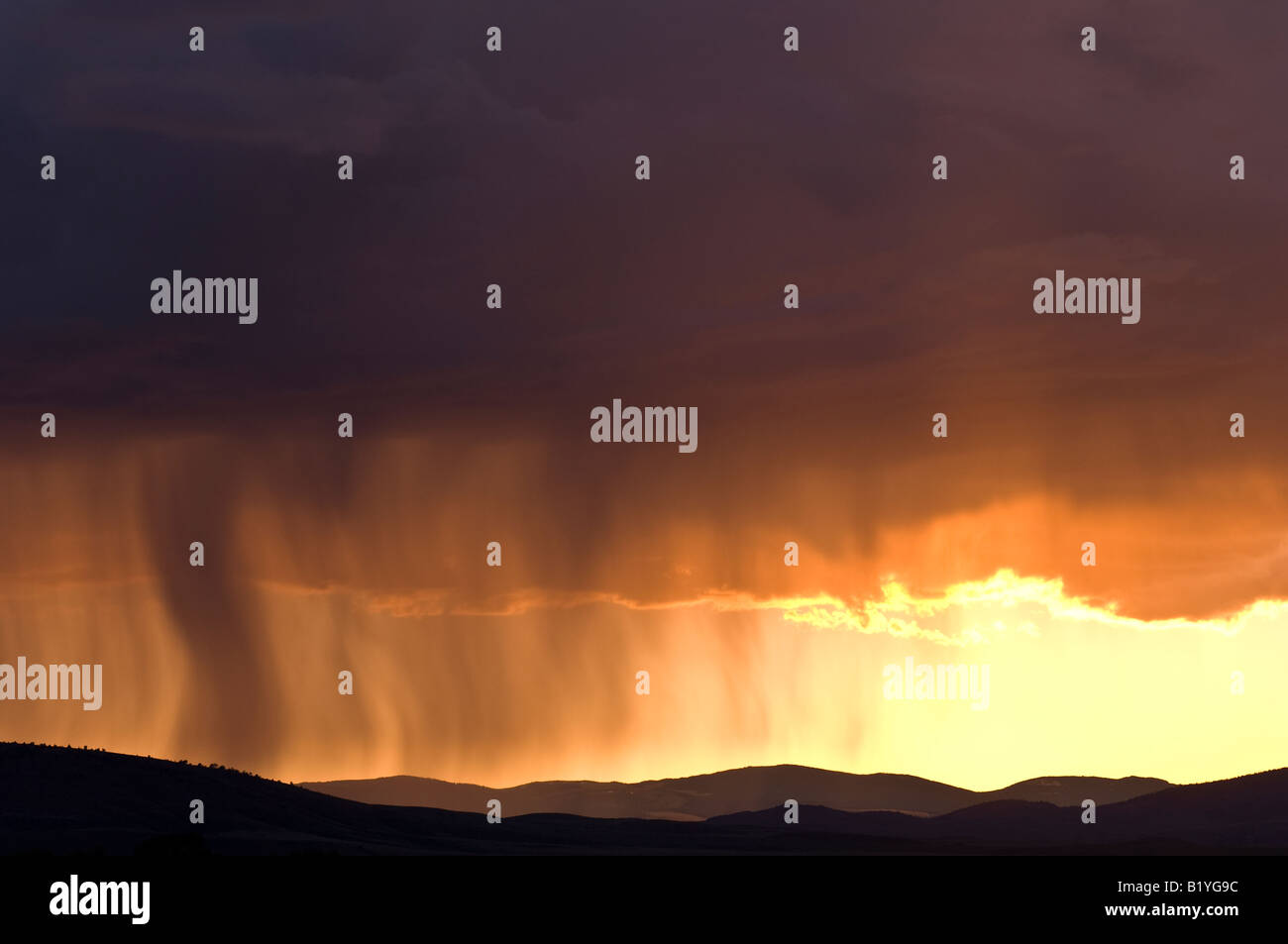 Rain at Sunset Stock Photo - Alamy