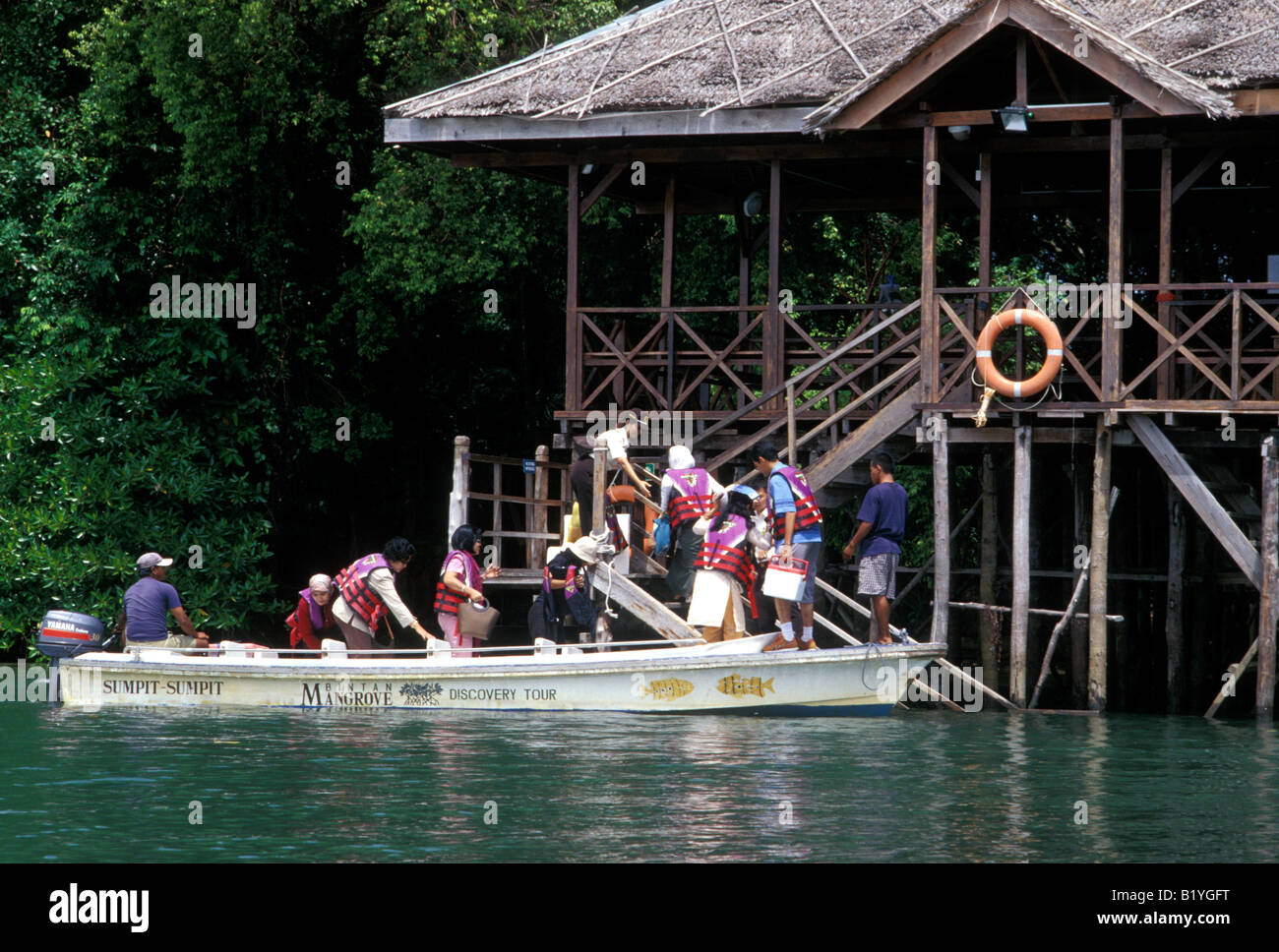 Indonesia Bintan sebong river jetty Stock Photo - Alamy