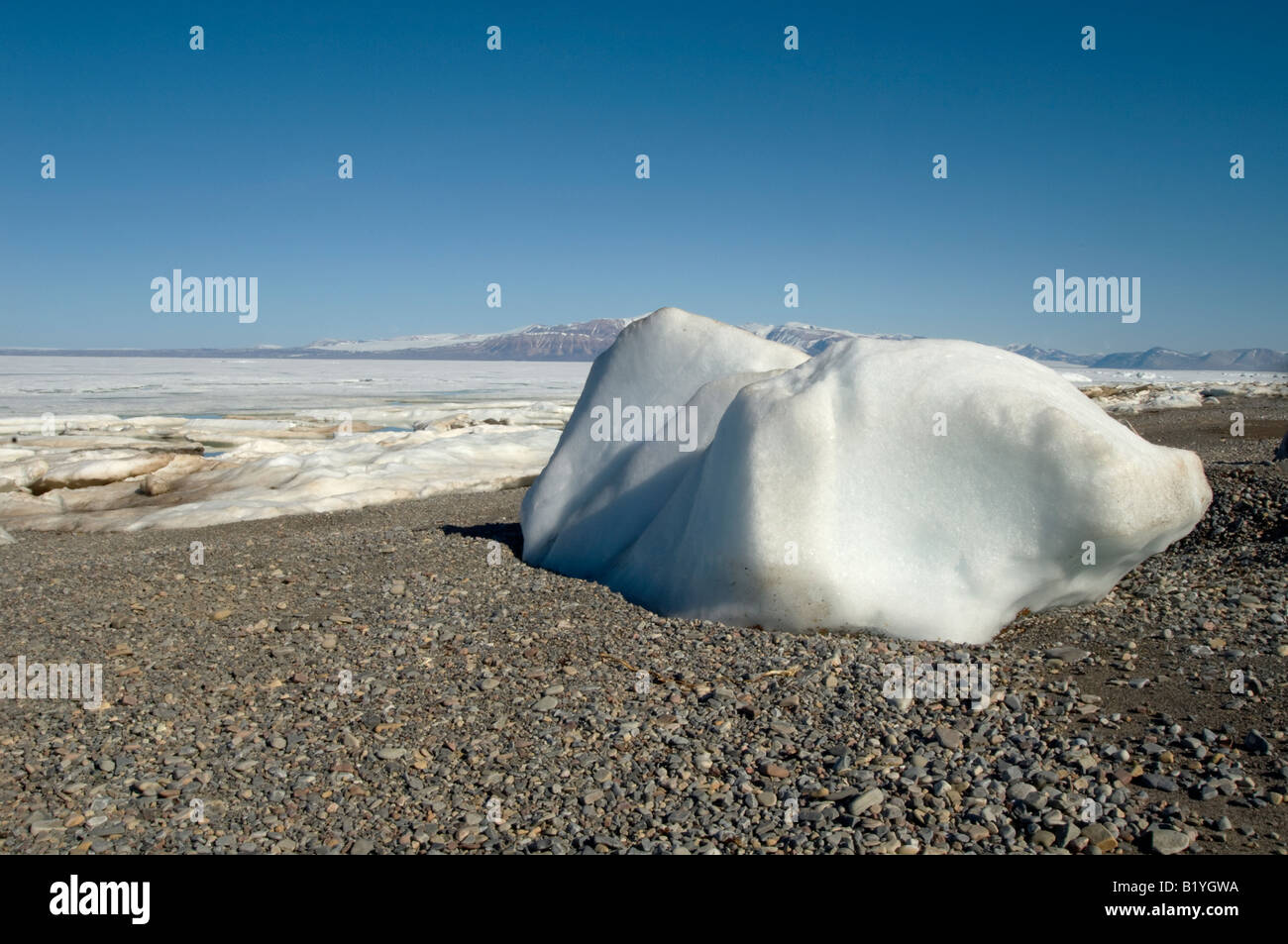 Beached Iceberg in Arctic Stock Photo - Alamy