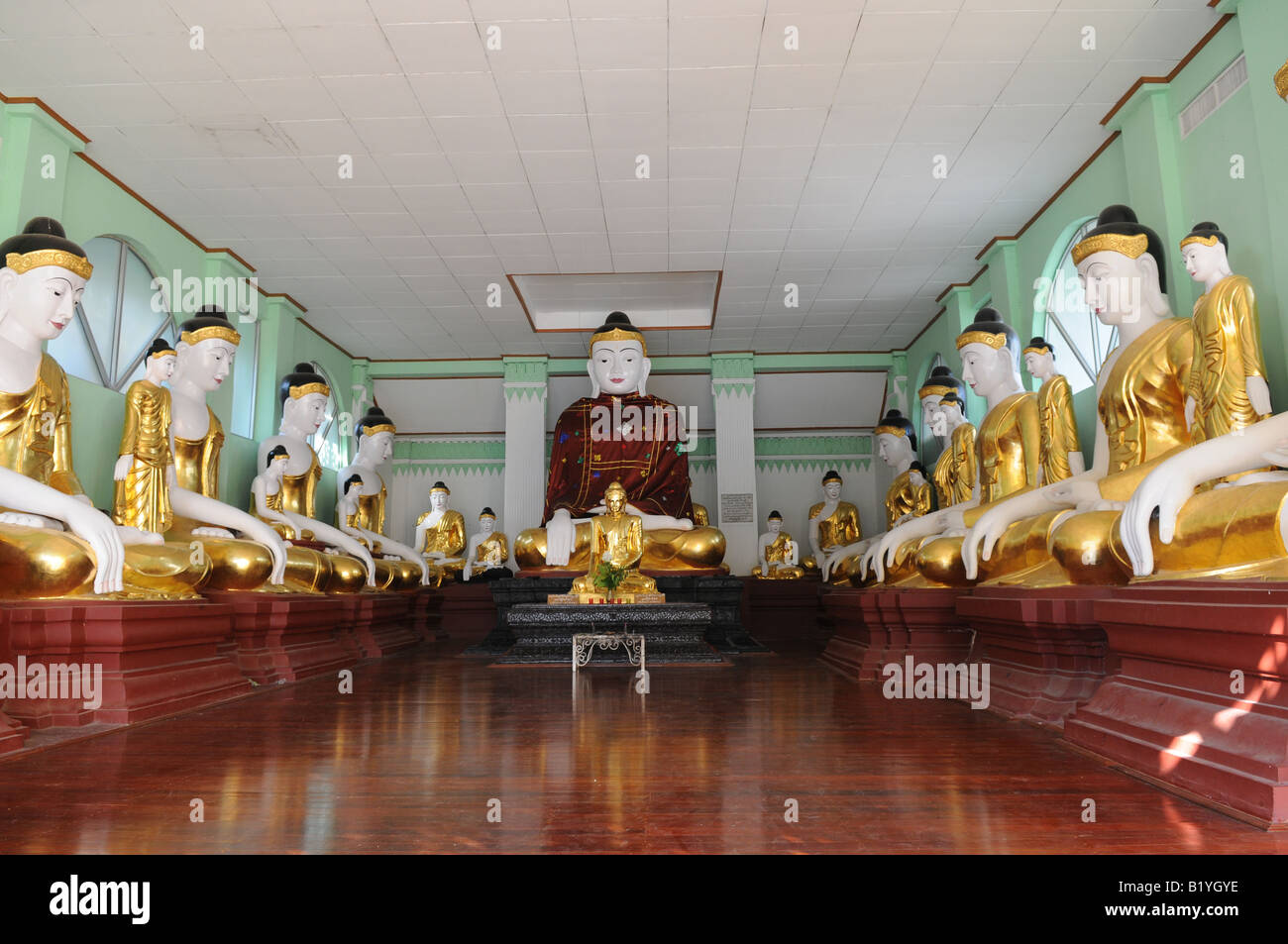 Shwedagon Pagoda , praying hall, rangoon, burma(myanmar Stock Photo - Alamy