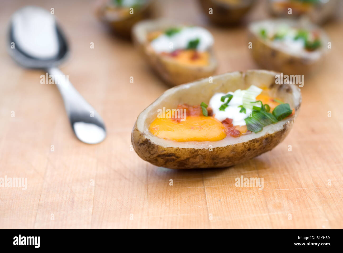 Shallow focus potato skins Stock Photo - Alamy