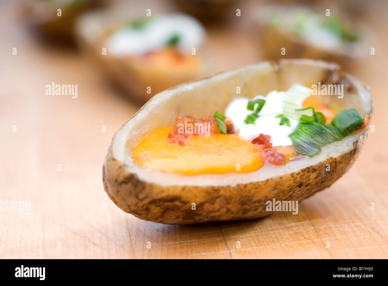 Shallow focus potato skins Stock Photo - Alamy