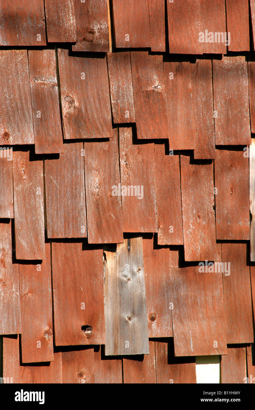 Wood tiles seen outdoors in a roof Stock Photo - Alamy