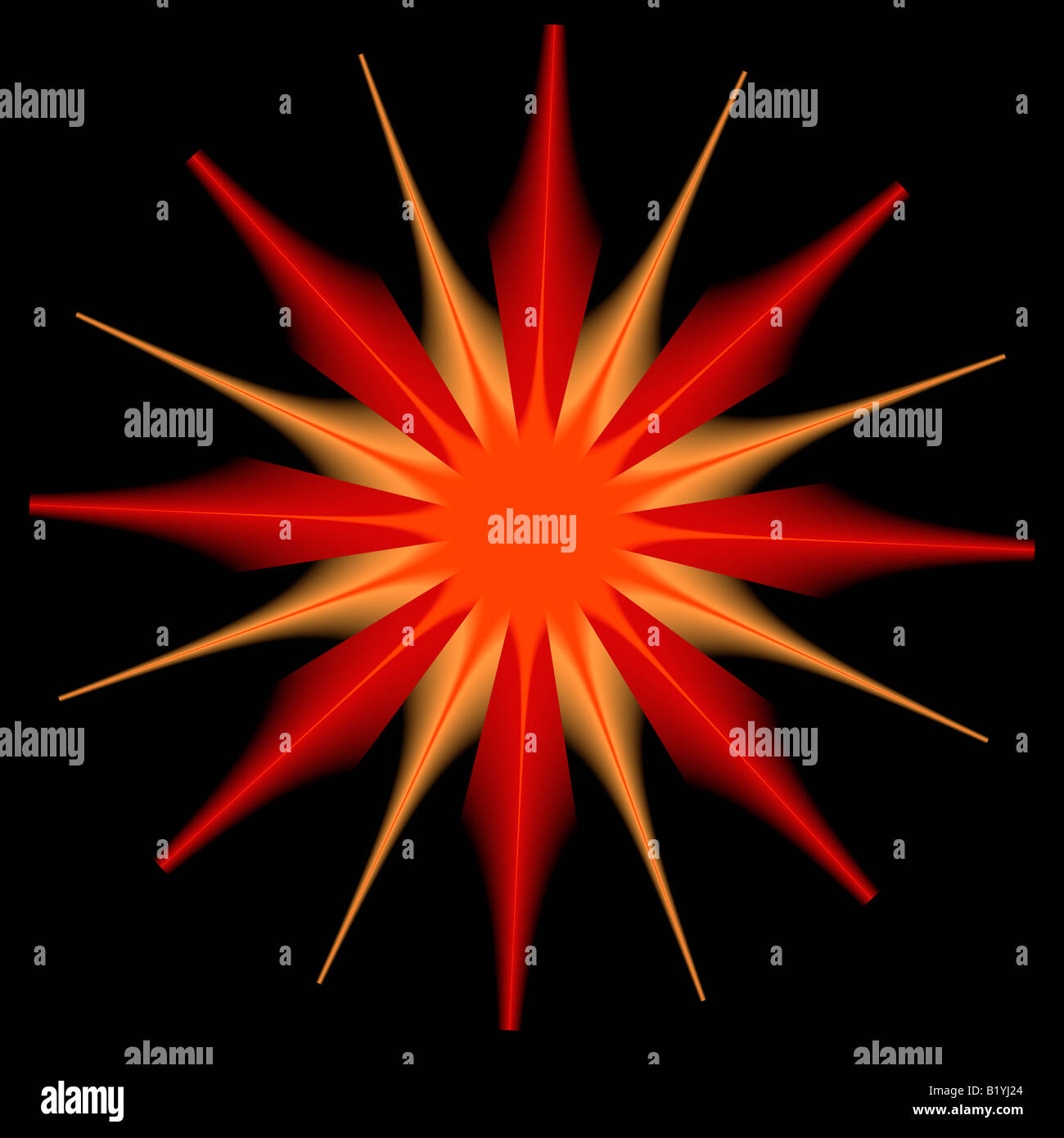 A fractal shaped like a sunburst Stock Photo - Alamy