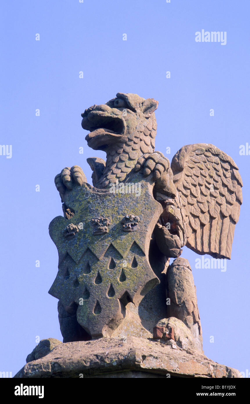 Winged Griffin Knebworth House Hertfordshire Coat of Arms Shield ...