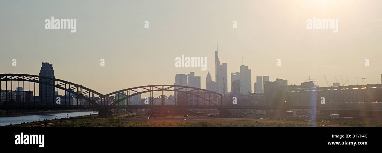 Frankfurt Germany Evening Skyline 2008 Stock Photo - Alamy
