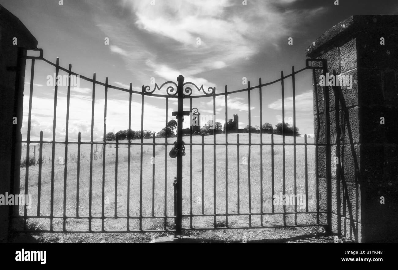 Ruins Slane Hill, Co Meath, Ireland Eire. Connected with Saint Patrick ...