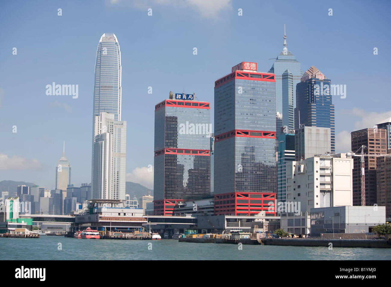 Central hong kong central pier central buildings kong hong hi-res stock ...
