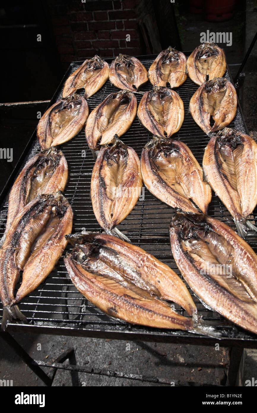 Smoked kippers fresh from smokehouse Stock Photo - Alamy