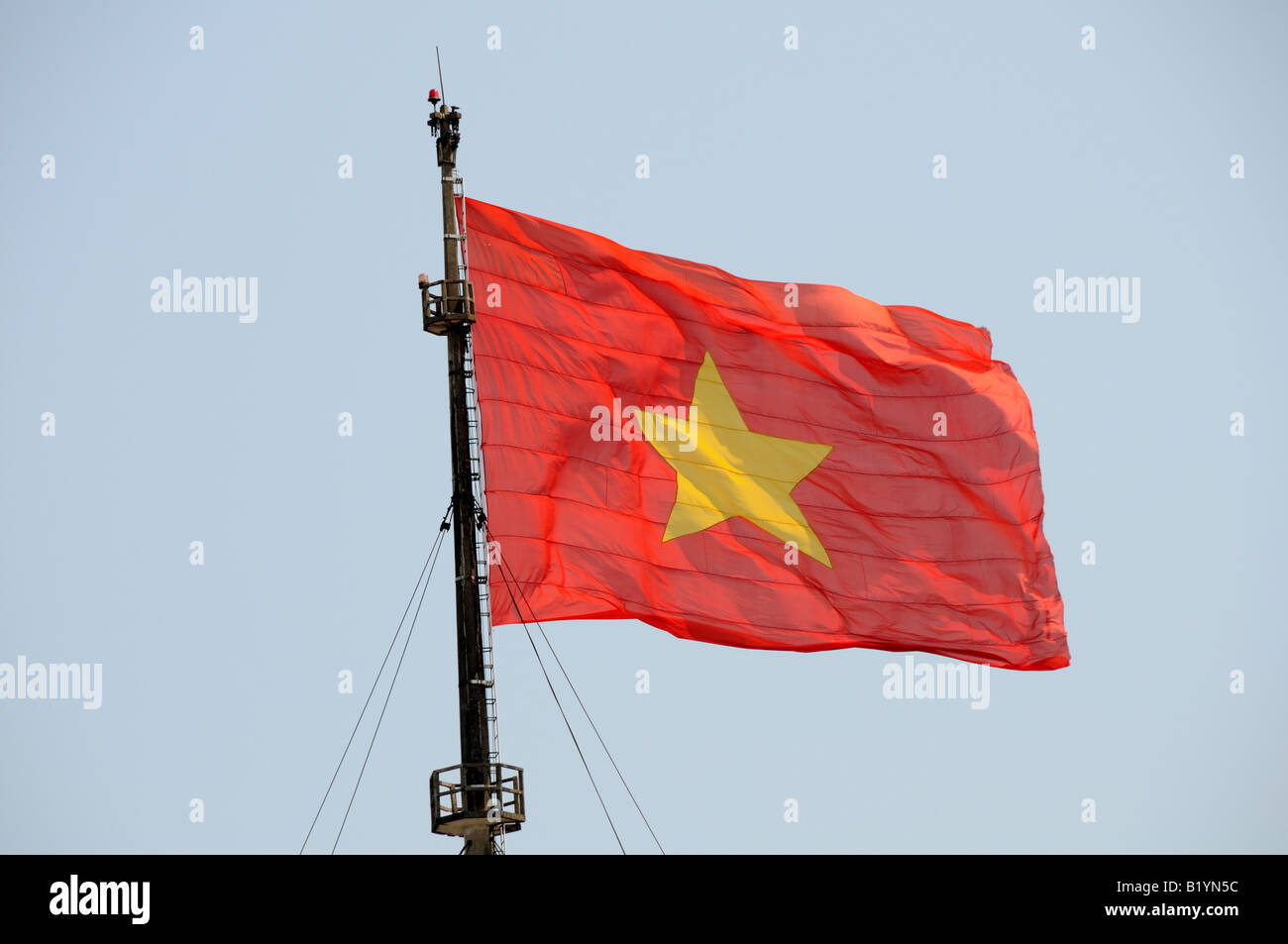 Red flag and yellow star hi-res stock photography and images - Alamy