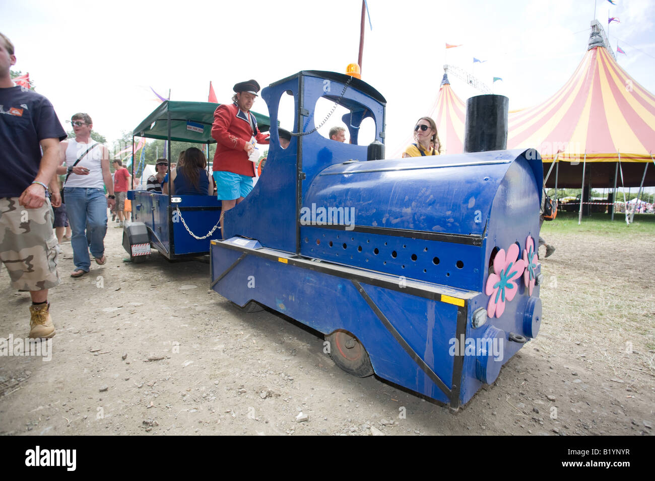 Children's passenger road train at the Stock Photo - Alamy