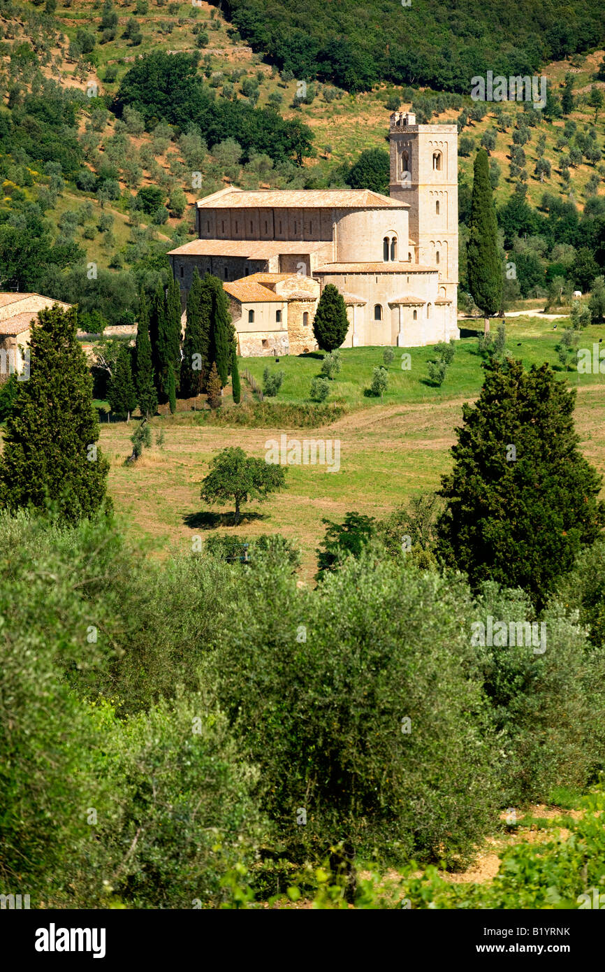 San antimo abbey in Tuscany Stock Photo - Alamy