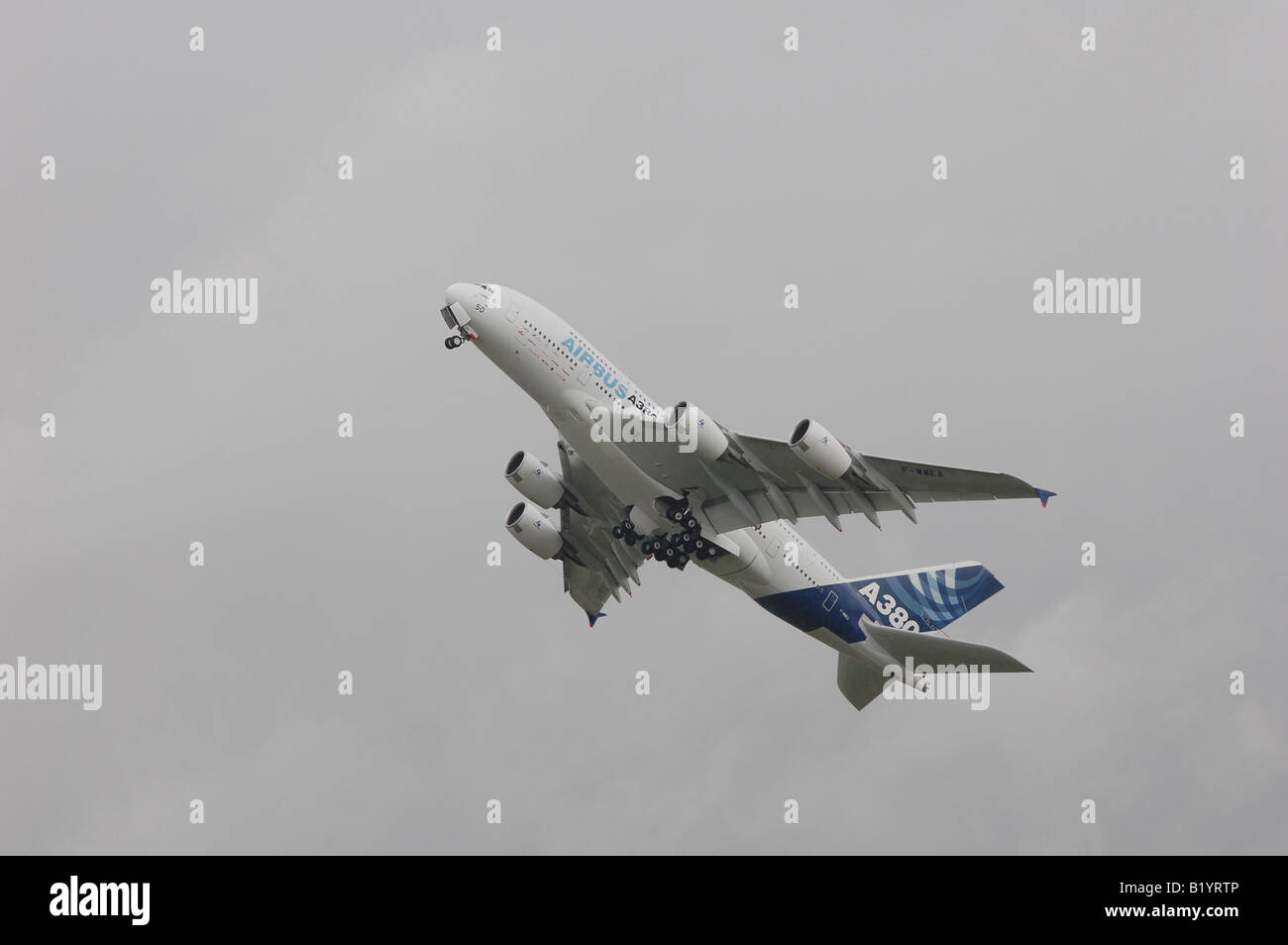 Airbus A380 in flight Stock Photo - Alamy
