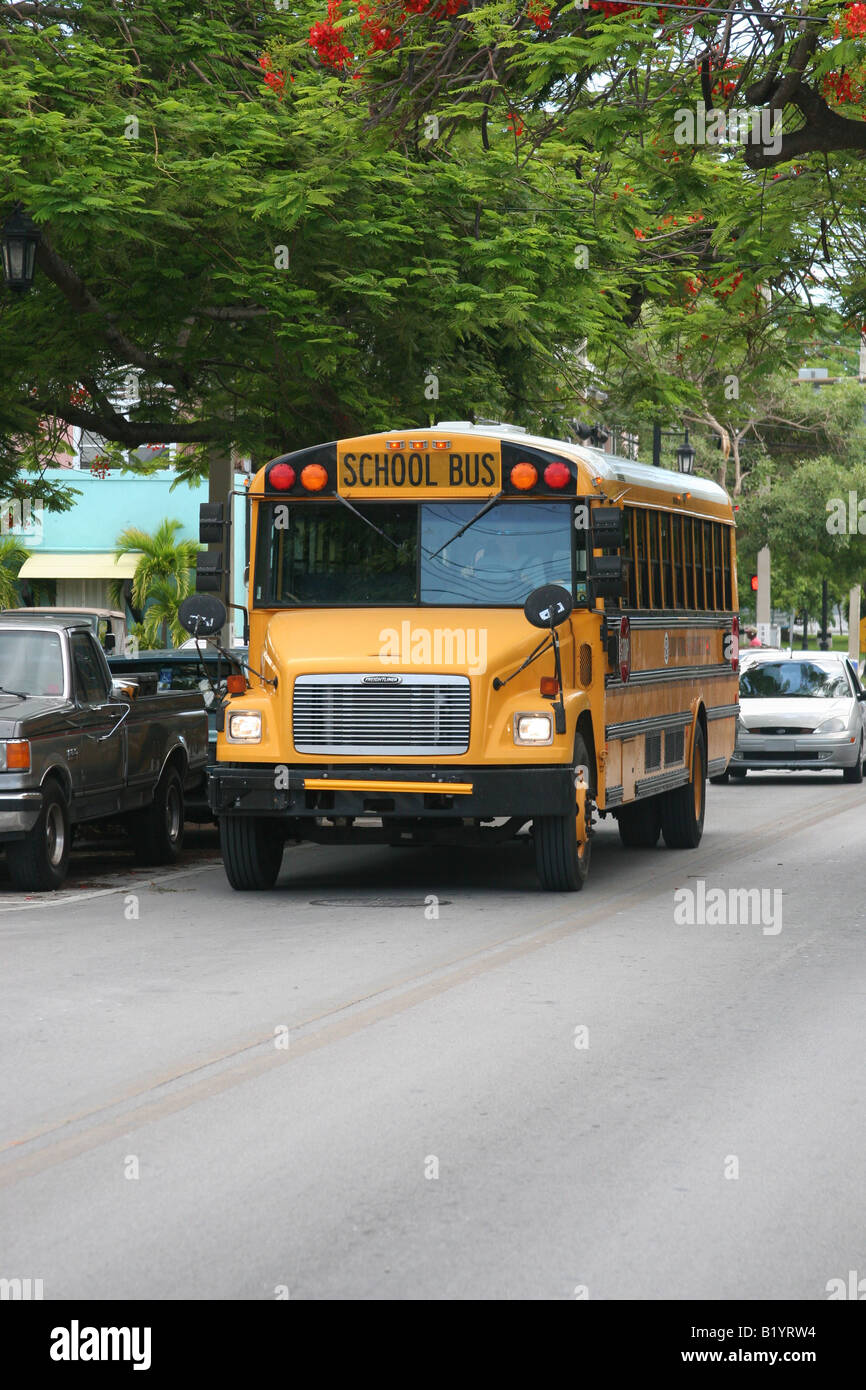 School bus New York Stock Photo - Alamy