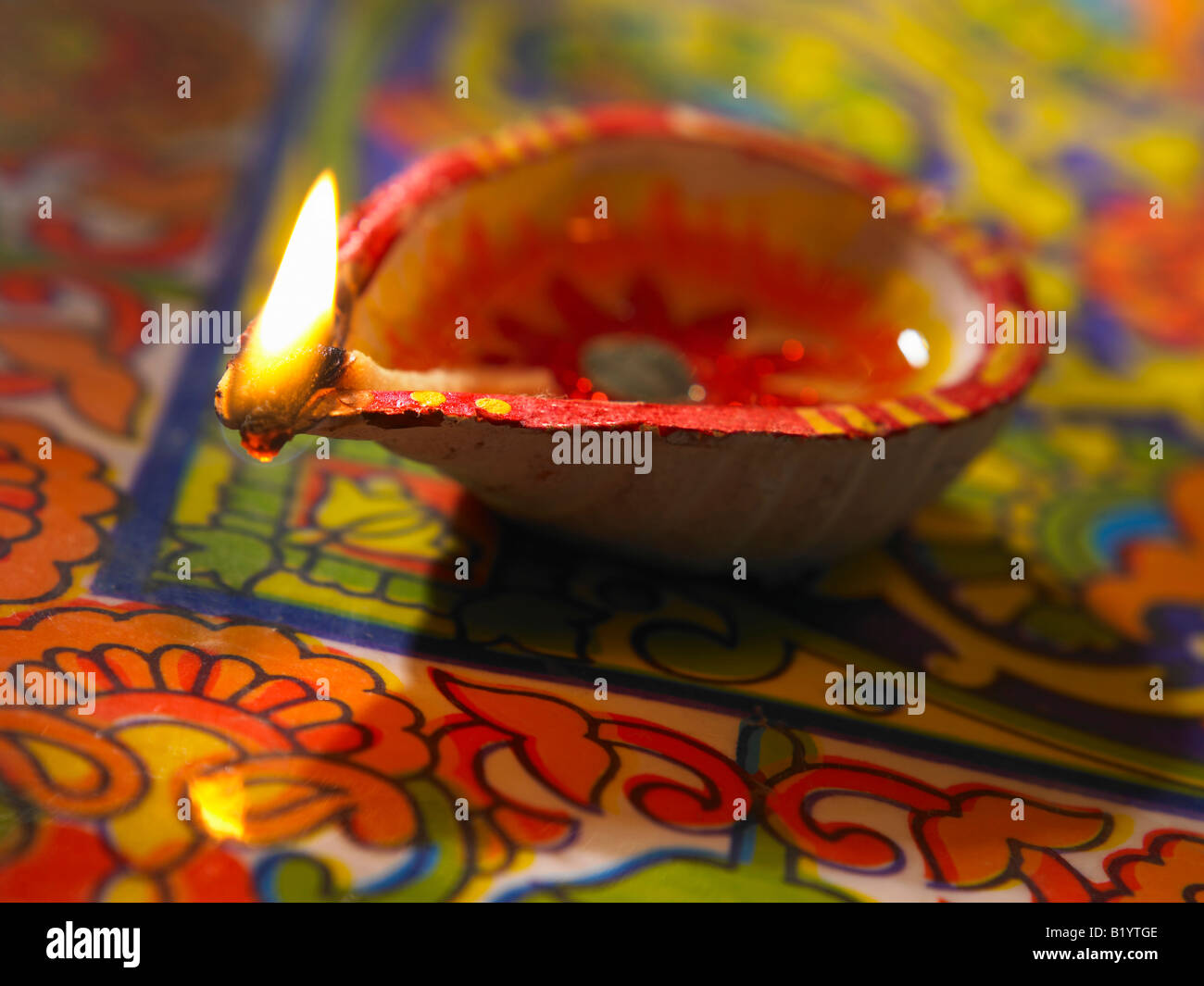 traditional indian oil lamp Stock Photo - Alamy