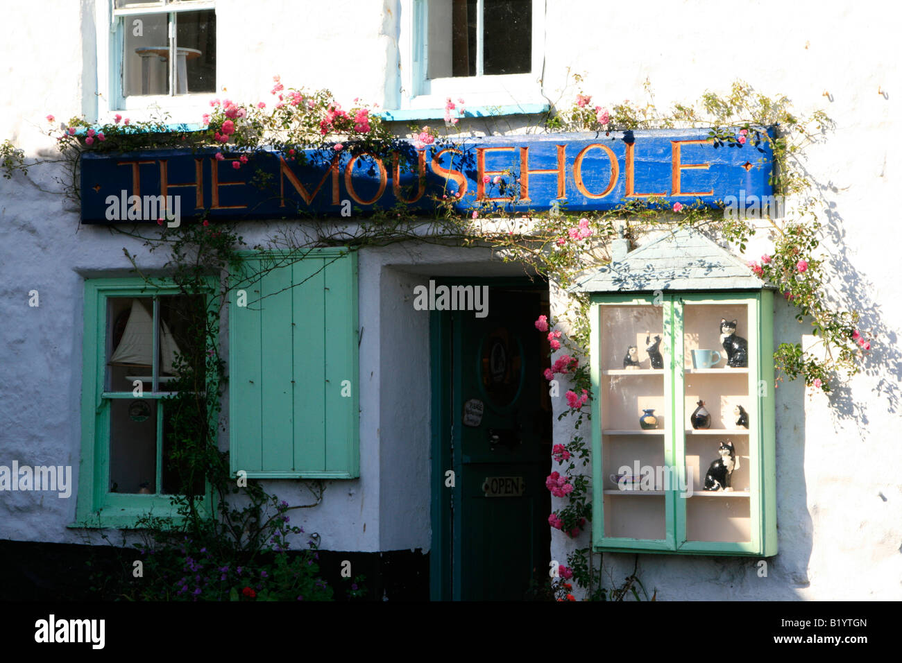 mousehole coastal village harbour boats cornwall england uk gb Stock ...