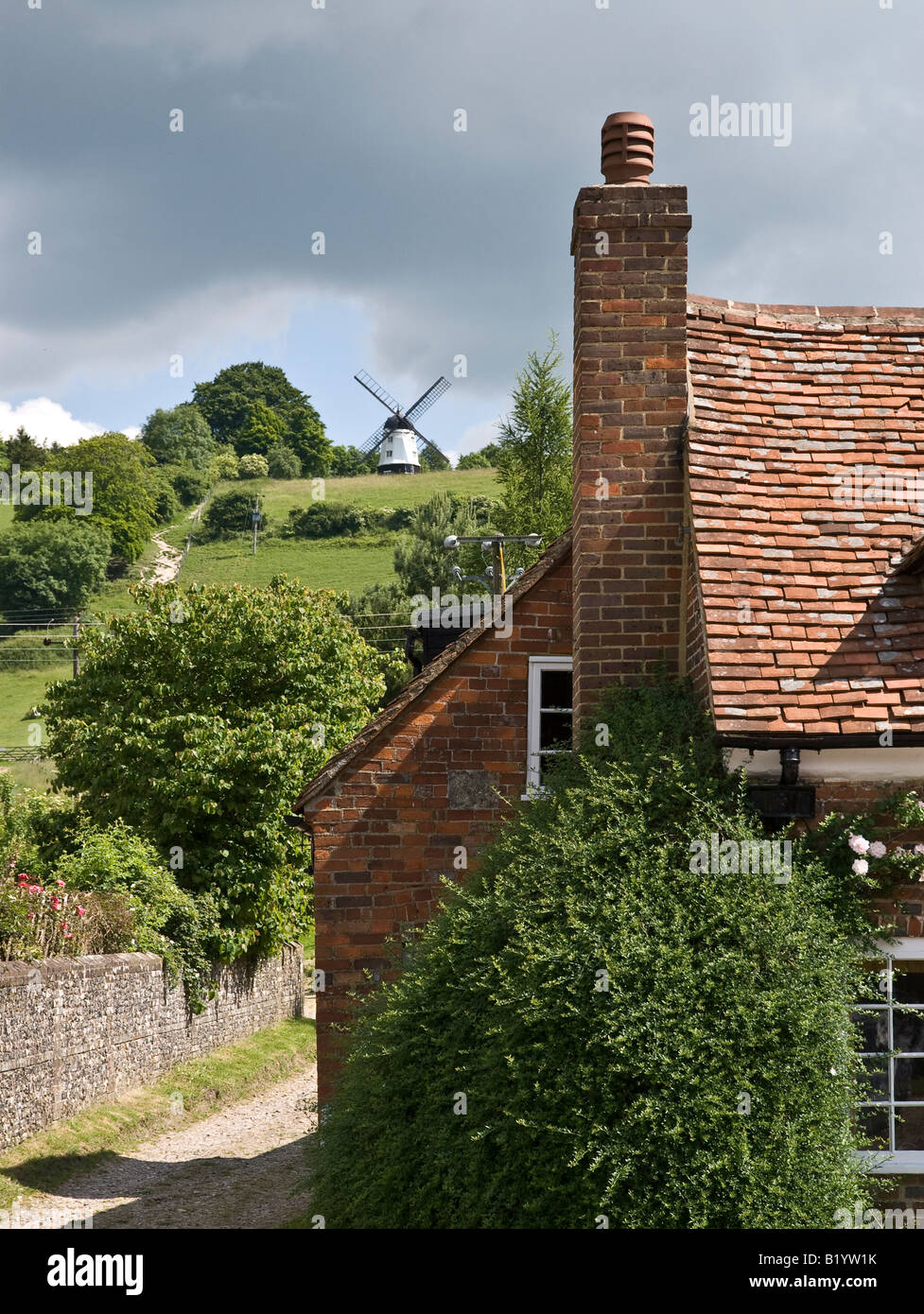 Turville Mill Buckinghamshire UK seen from village Stock Photo - Alamy