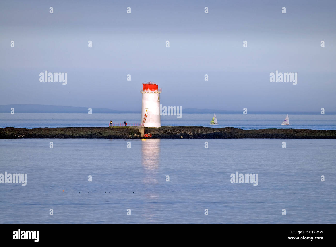 Angus Light at the entrance to Strangford Lough Northern Ireland Stock ...
