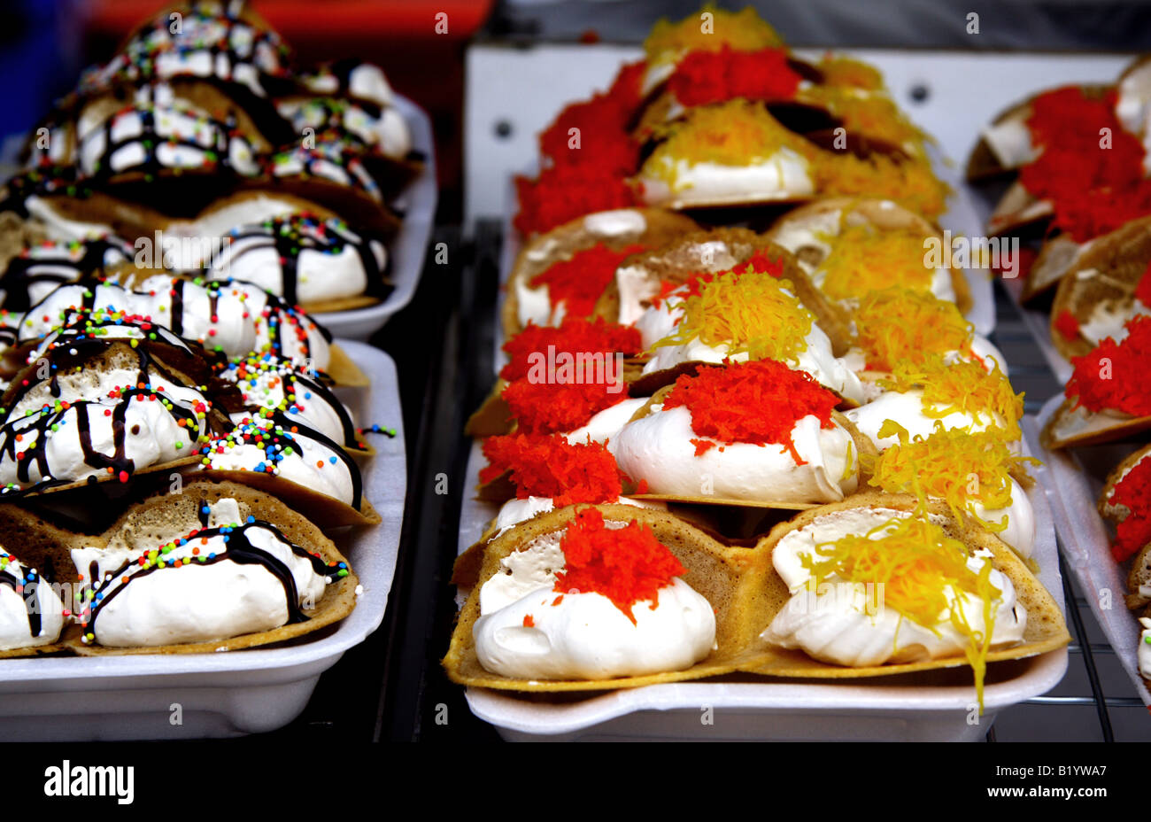 Colourful Asian cakes Stock Photo - Alamy