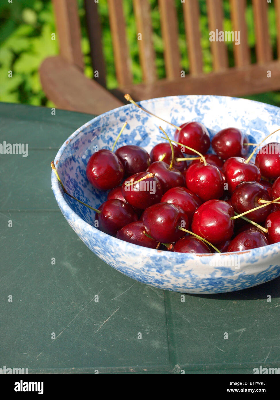 Bowl of cherries Stock Photo - Alamy