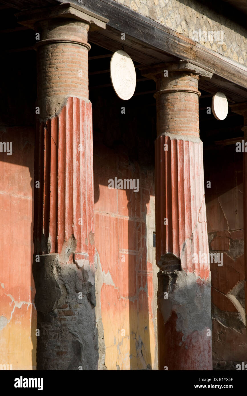 House of the Relief of Telephus Herculaneum Campania Italy Stock Photo ...