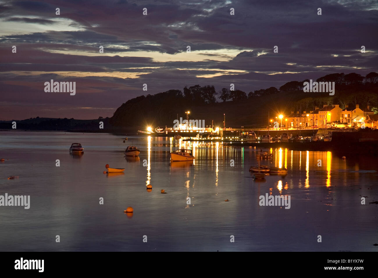 Strangford Ferry in Portaferry at night Strangford Lough an Area of ...