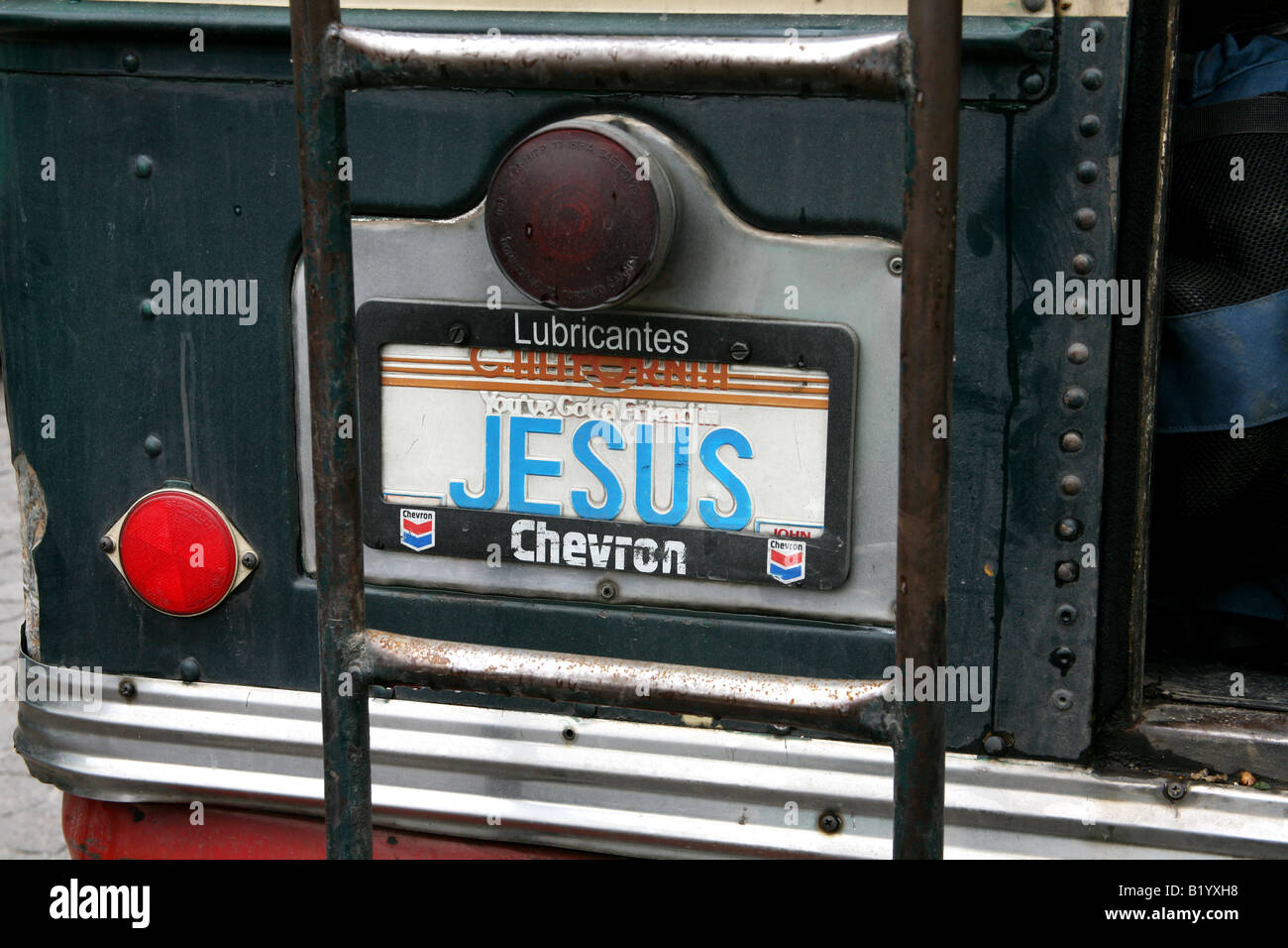 Bus licence plate, Guatemala Stock Photo - Alamy