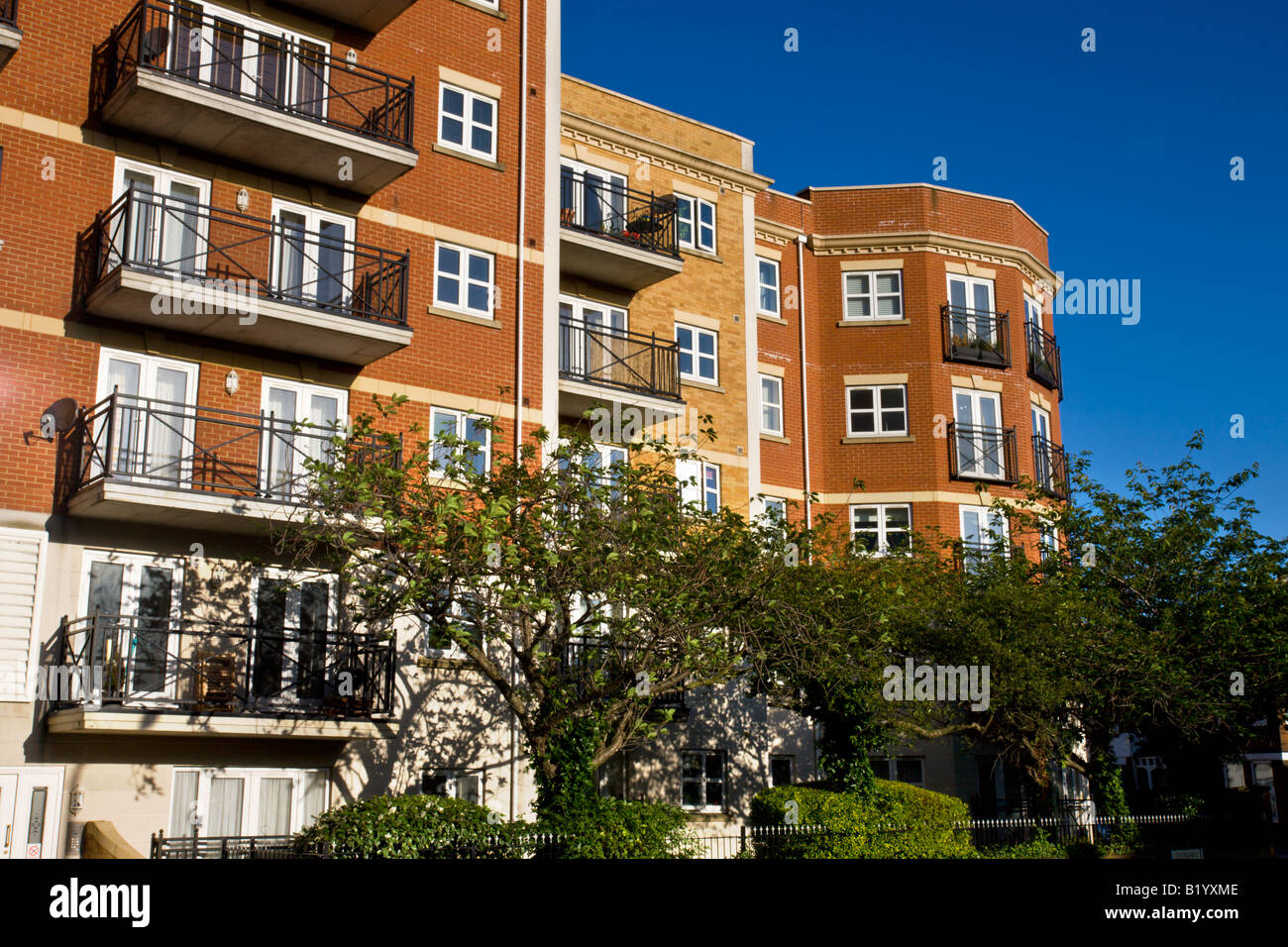 Modern apartments in the Polygon, Southampton, Hampshire, England Stock ...