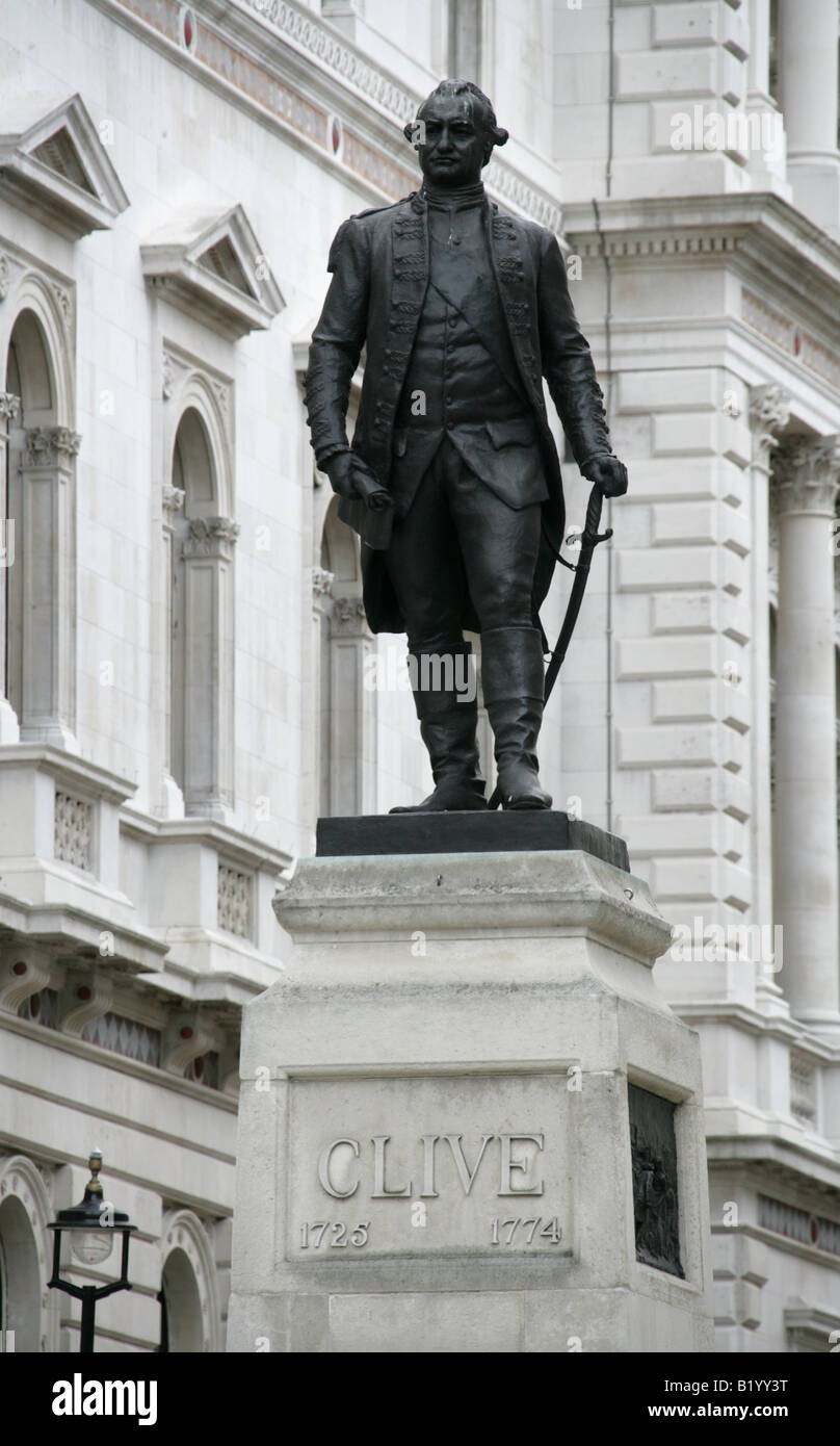 Statue of Robert Clive of India Outside the War Office, Whitehall ...