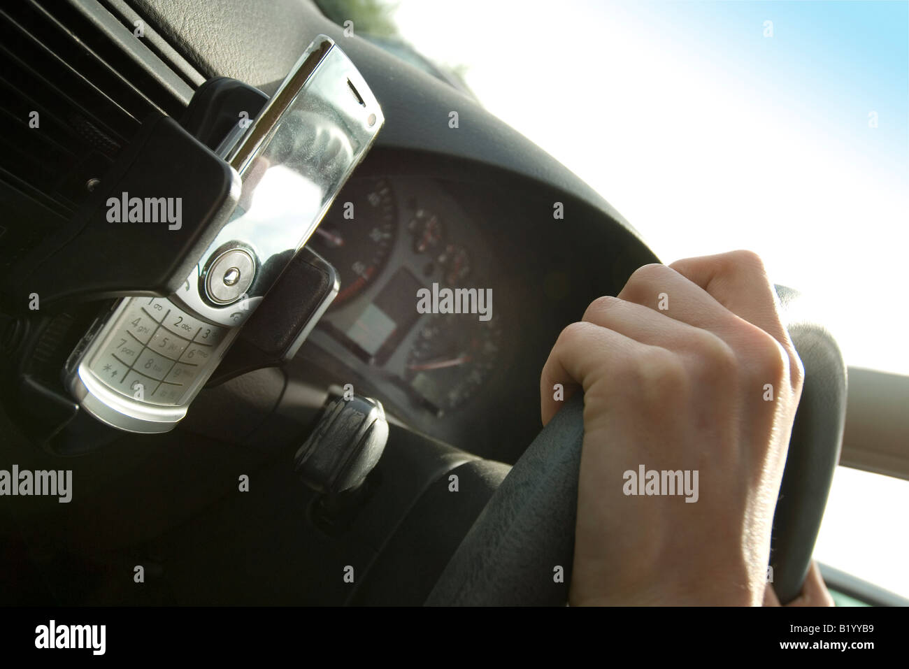Handsfree cell in car hi-res stock photography and images - Alamy