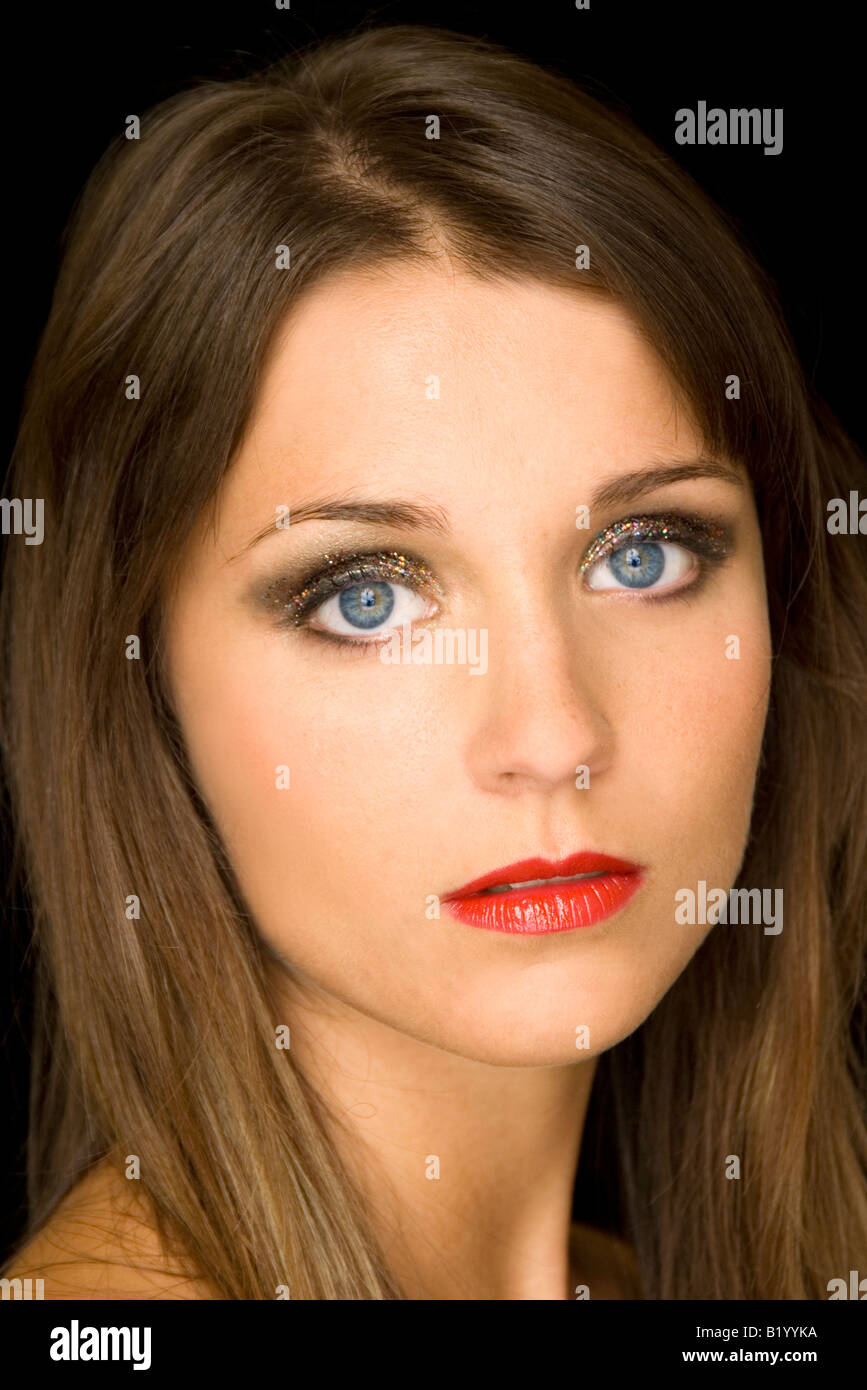 woman with strong make up on Stock Photo - Alamy