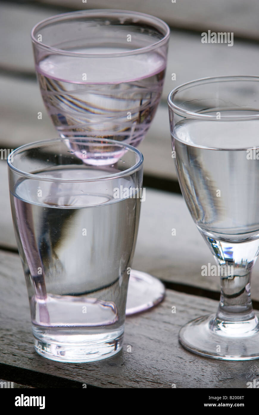 three glasses of water Stock Photo - Alamy