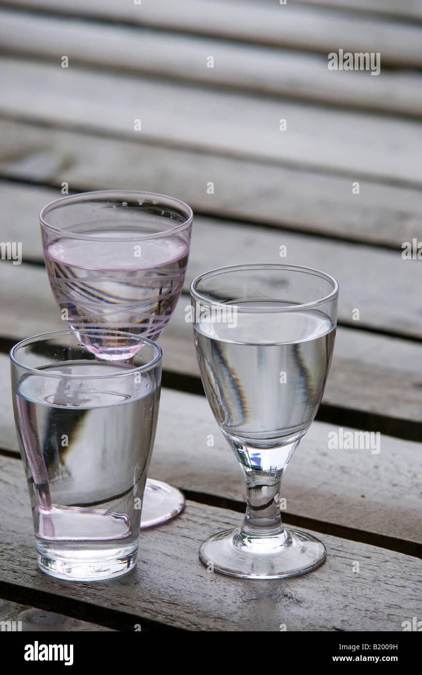 three glasses of water Stock Photo - Alamy