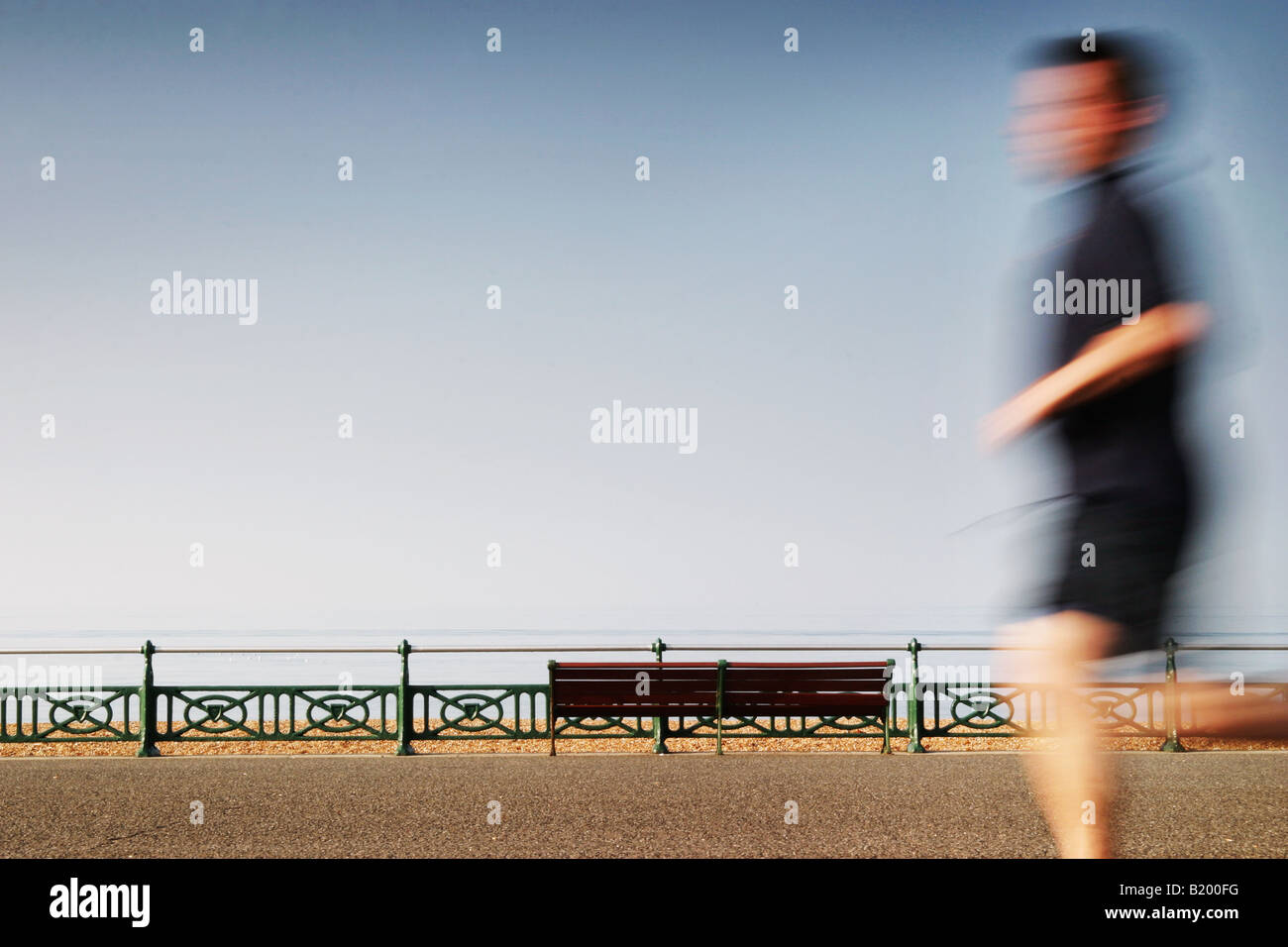 Brighton seafront runner hi-res stock photography and images - Alamy