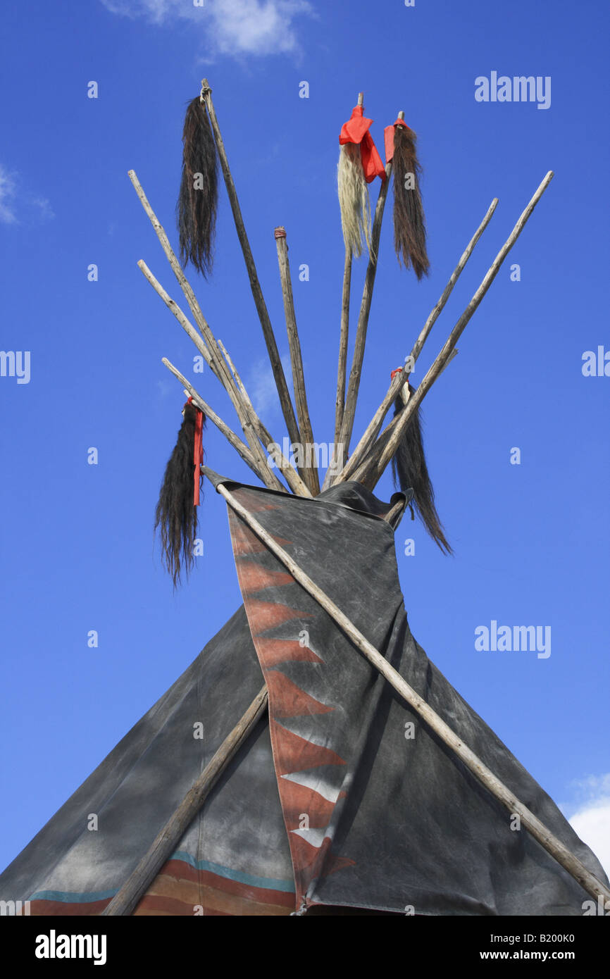 top of an Indian Navajo tepee. Photo by Willy Matheisl Stock Photo - Alamy