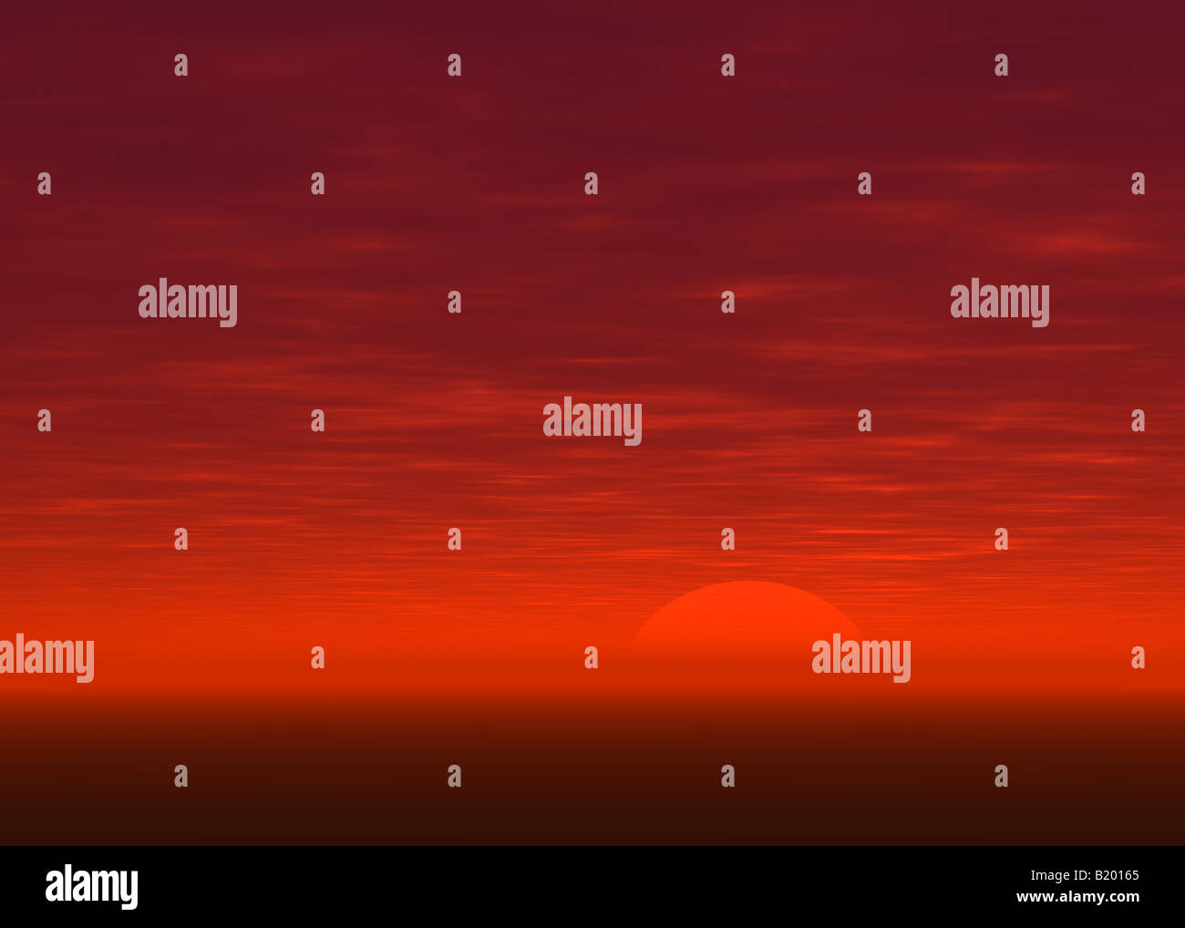 Sunset / sunrise graphic illustration Stock Photo - Alamy