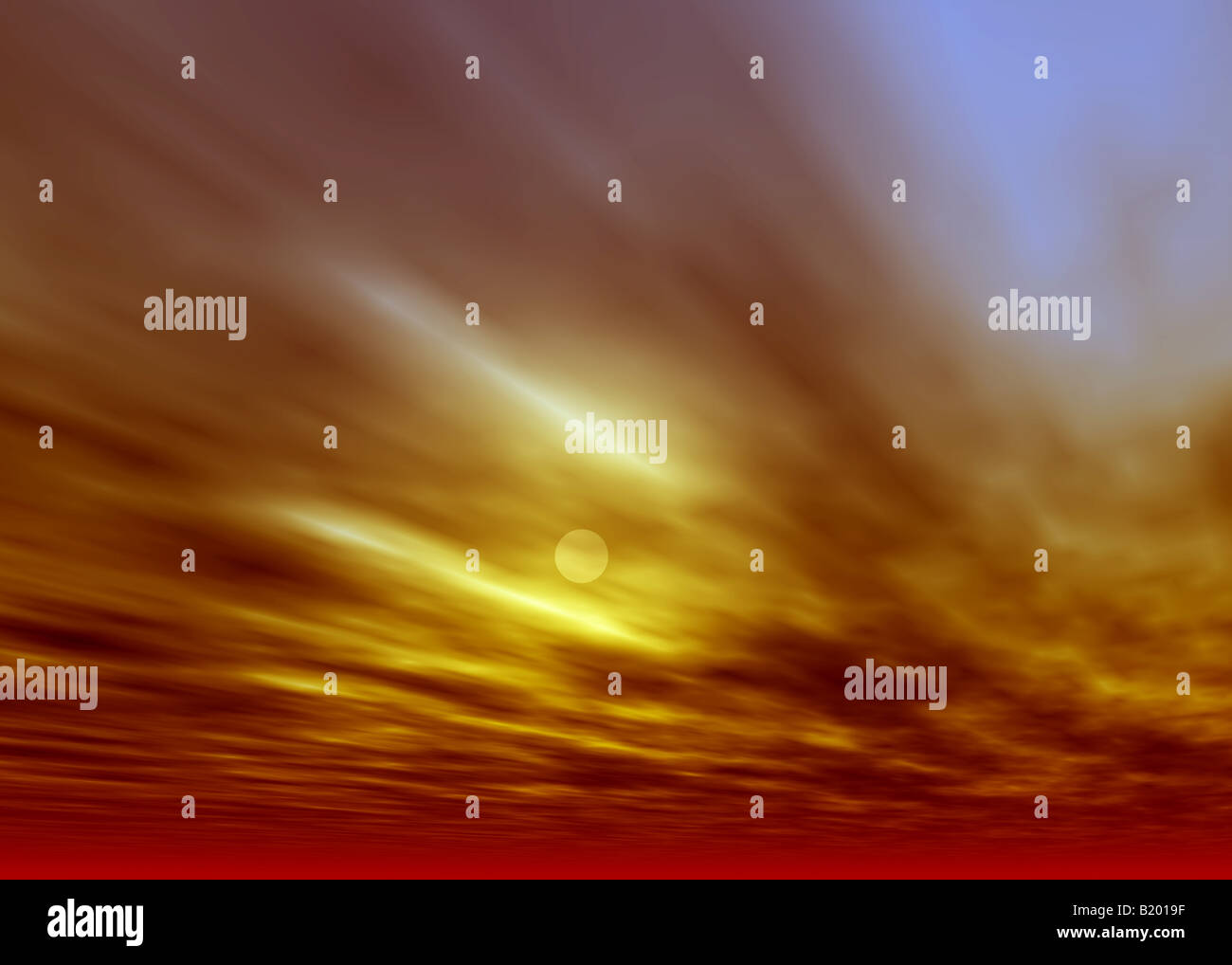 Sunset / sunrise graphic illustration Stock Photo - Alamy
