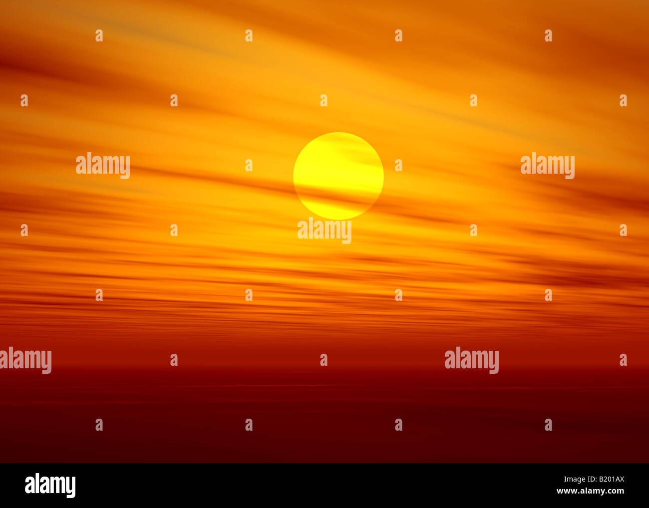 Sunset / sunrise graphic illustration Stock Photo - Alamy