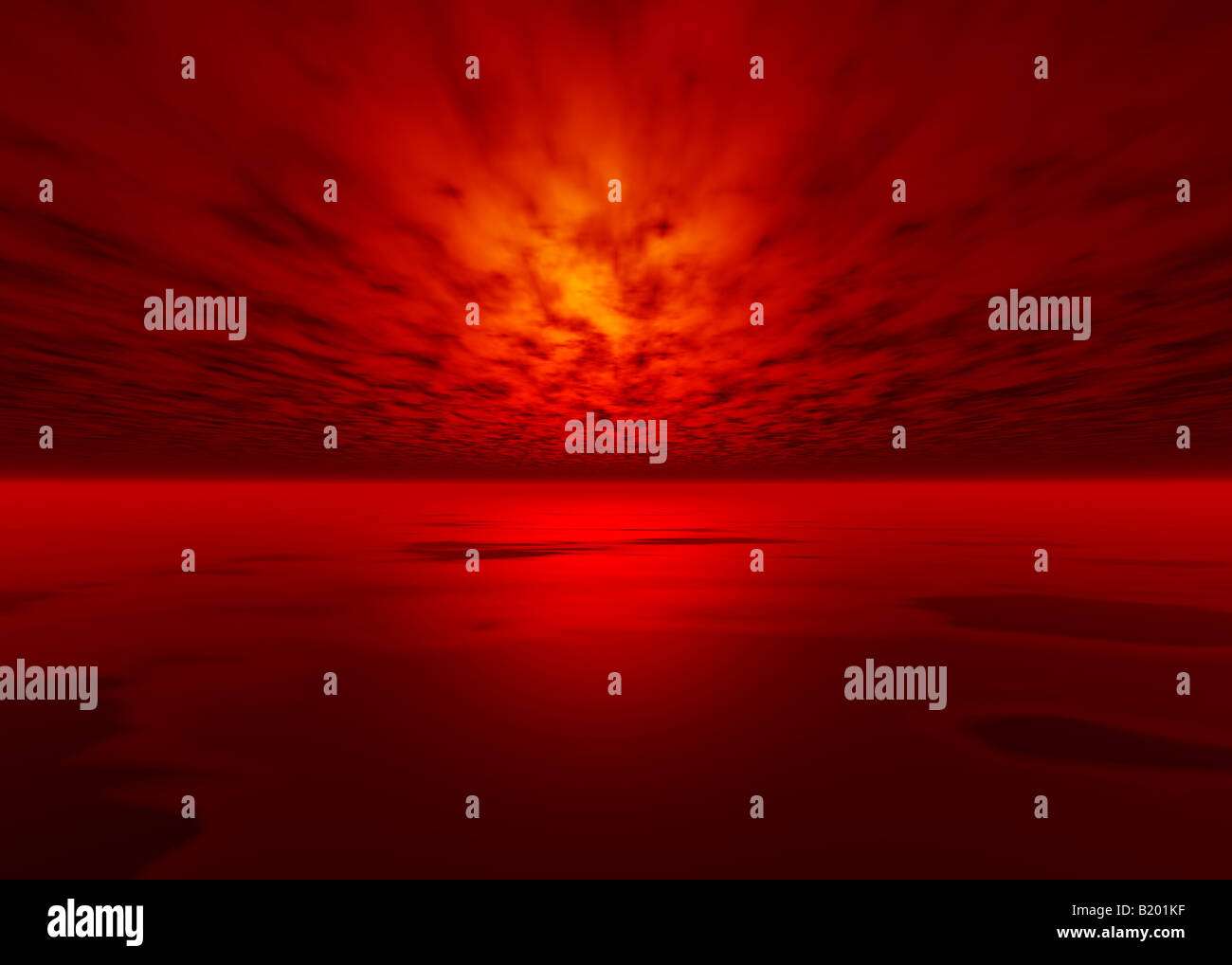 Sunset / sunrise graphic illustration Stock Photo - Alamy